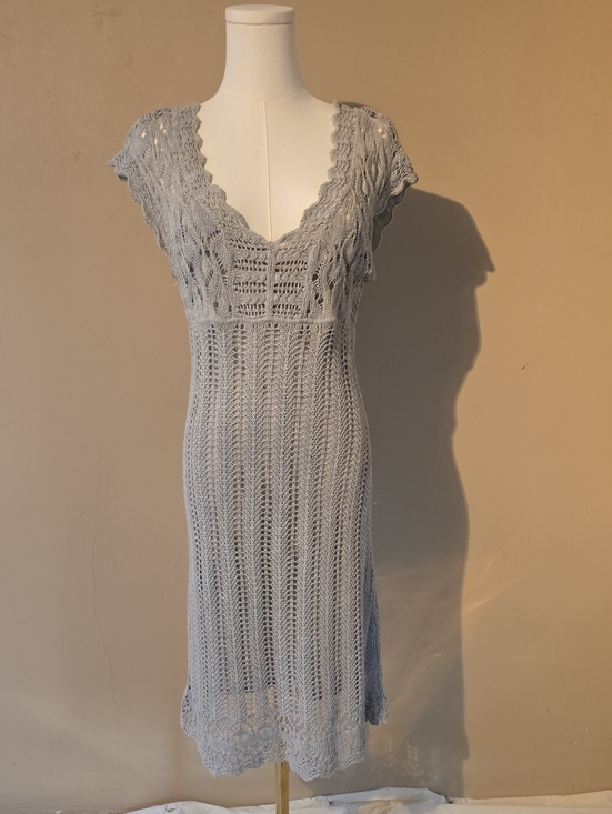 Old Navy | Dresses | Old Navy Light Blue Gray Crochet Midi Dress | Poshmark